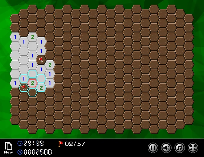 Hexagonal Minesweeper - Collepic.net